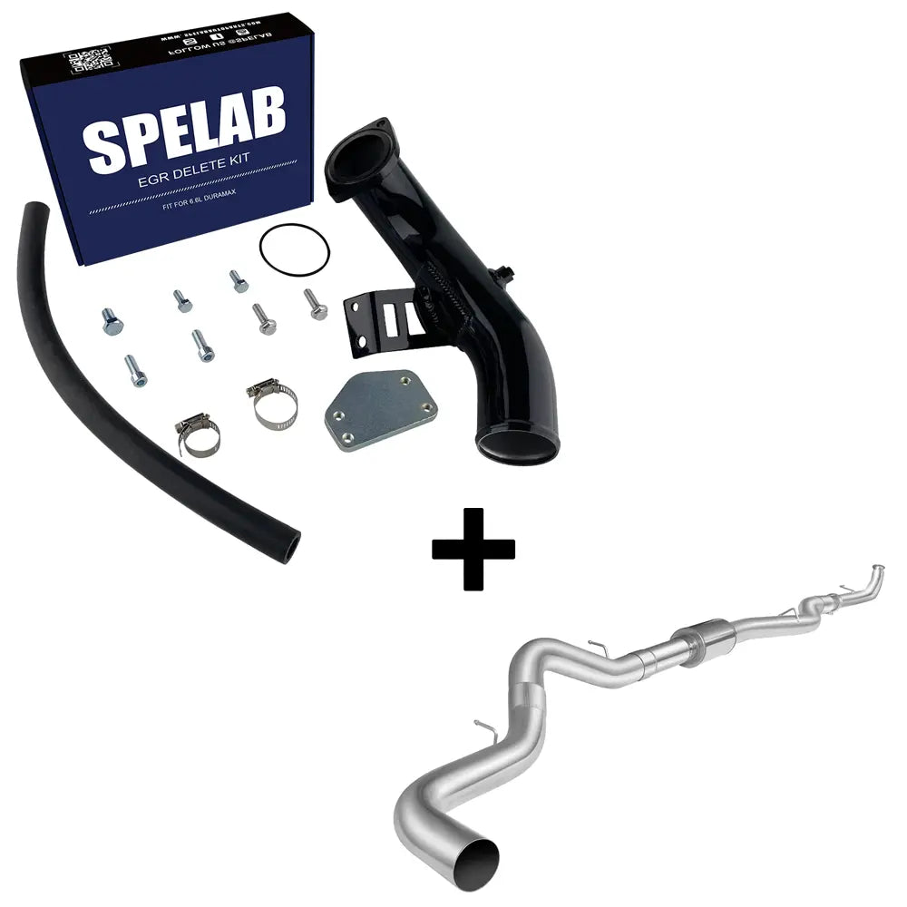 2004-2005 6.6L Duramax LLY EGR Delete Kit w/High Flow Intake |SPELAB