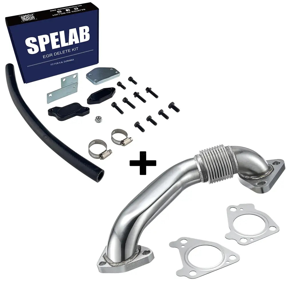 2004-2005 6.6L Duramax LLY EGR Delete Kit w/High Flow Intake |SPELAB