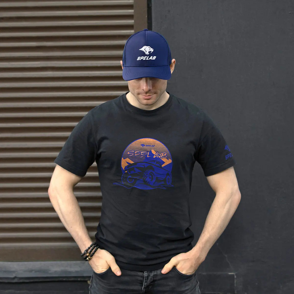 SPELAB Snapback Hat with Embroidered Logo