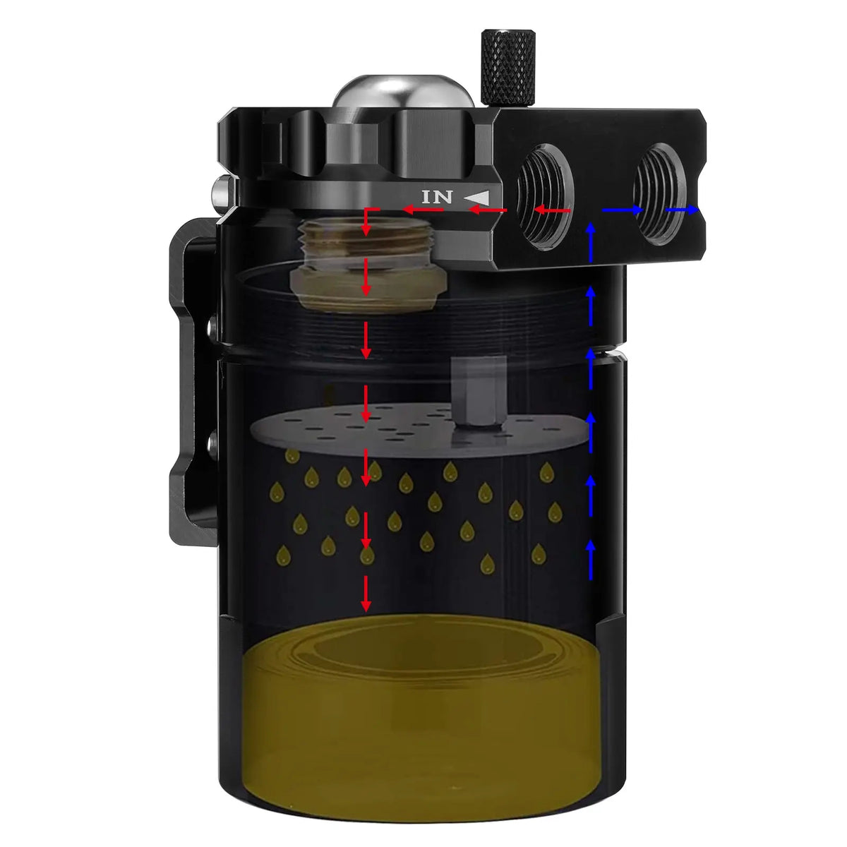 SPELAB Oil Catch Can with Breather Filter 300ml Universal Aluminum