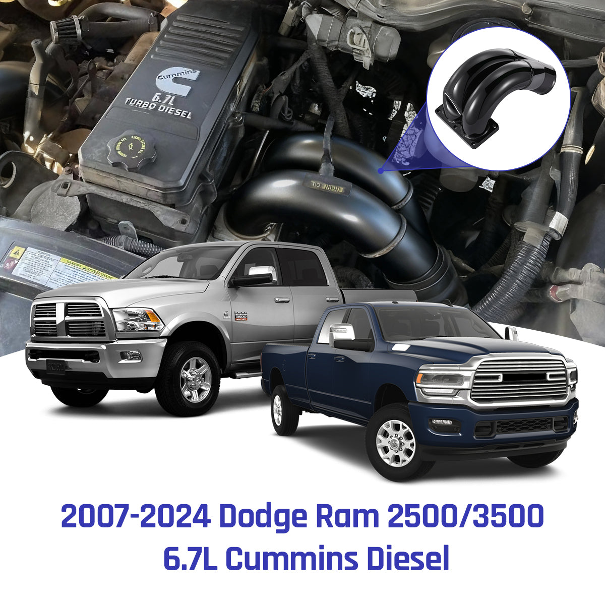 Cummins 6.7L 3.5 Inch Intake Manifold with Integrated Heater – SPELAB