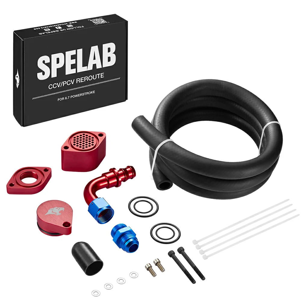 CCV/PCV Reroute/Delete Kit For 2011-2025 6.7L Powerstroke |SPELAB