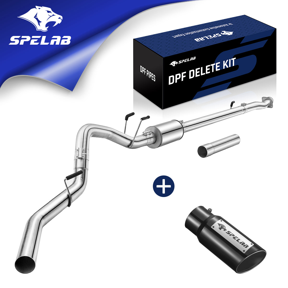 4"/5" 2011-2025 Ford 6.7 Powerstroke DPF Delete Race Pipe | SPELAB