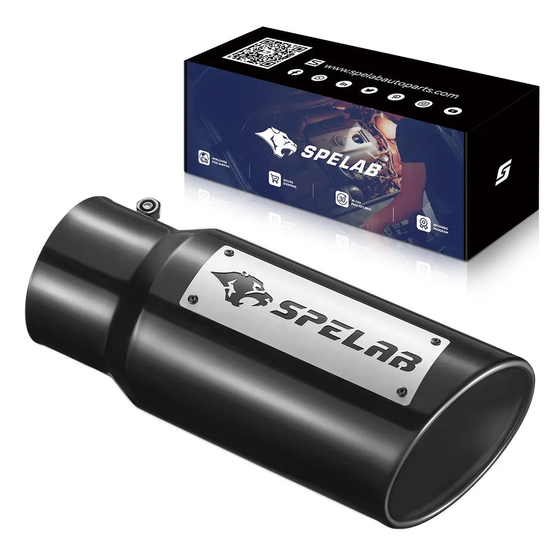 SPELAB Upgrade Exhaust Tip - 4" In 5" Out, 5" In 6" Out, 12" Length, T