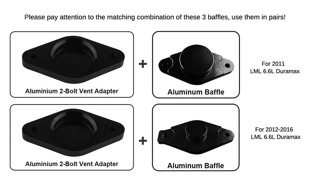 SPELAB 2011-2016 6.6L Duramax LML PCV ReRoute Engine Ventilation Kit